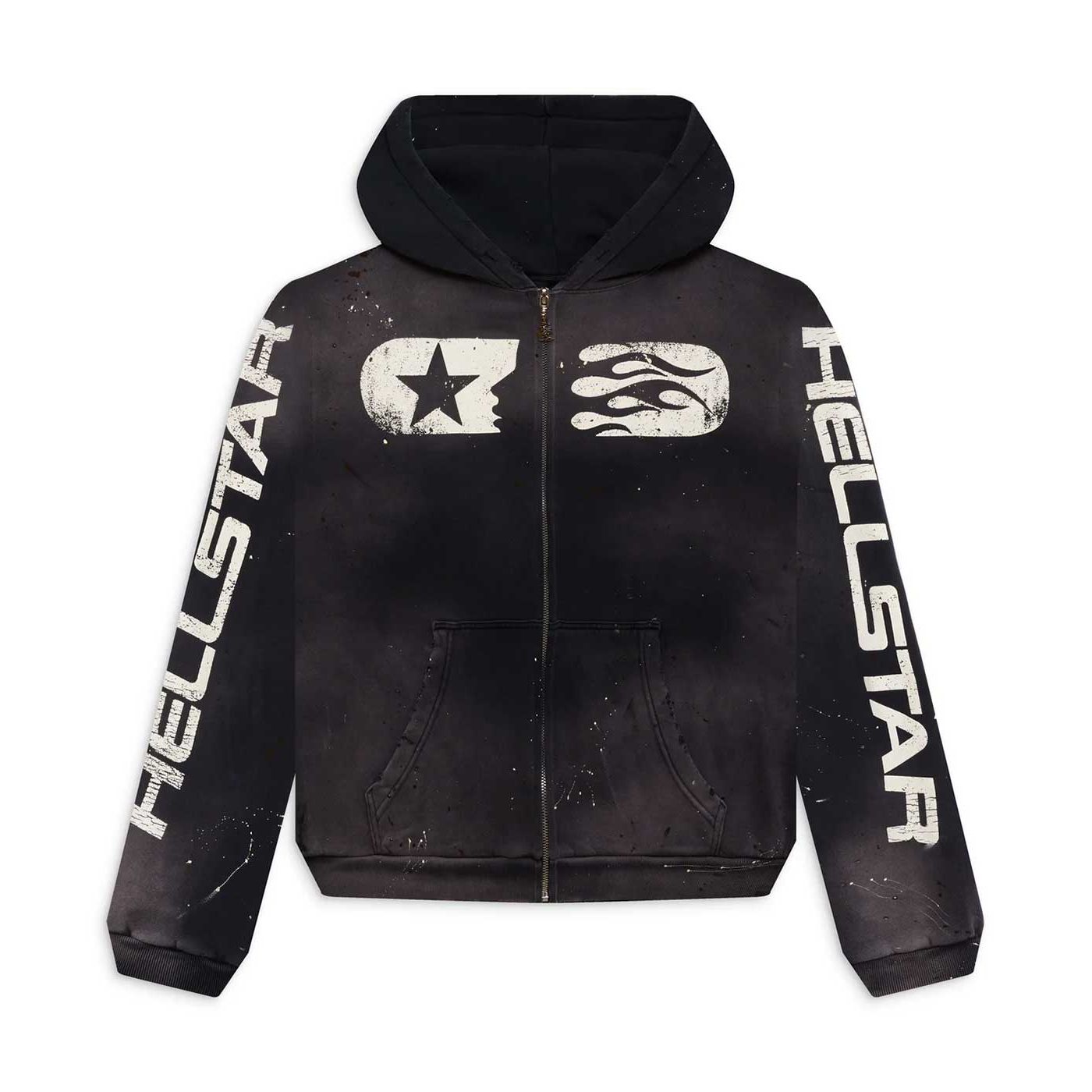 Hellstar Studios Zip Up Hoodie Black – ReserveHollywood