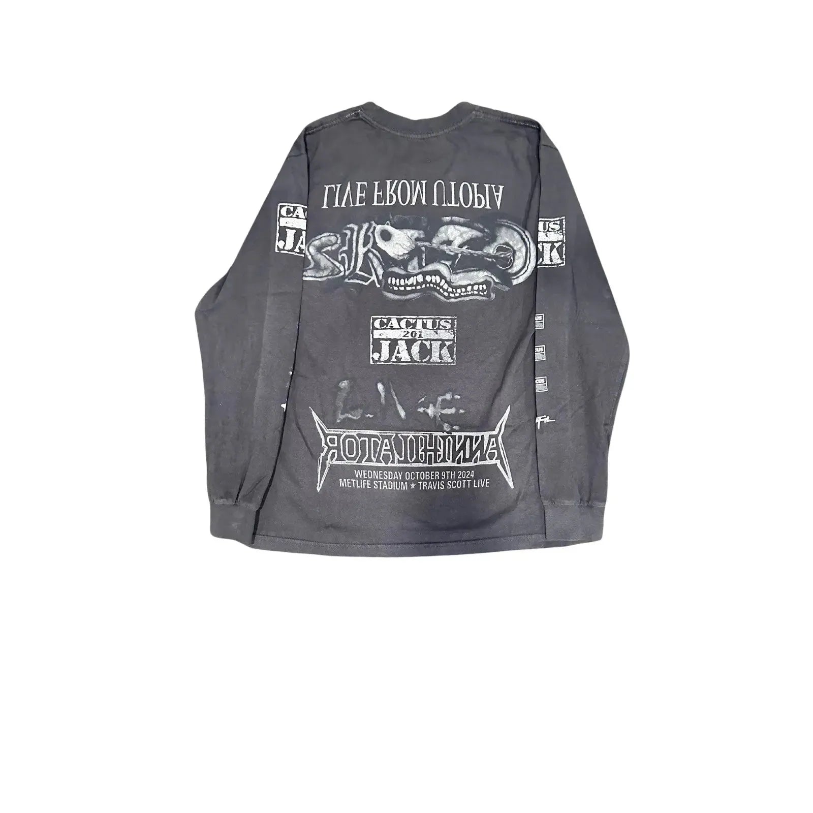 Travis Scott MetLife New York Exclusive Utopia Long Sleeve Black ...