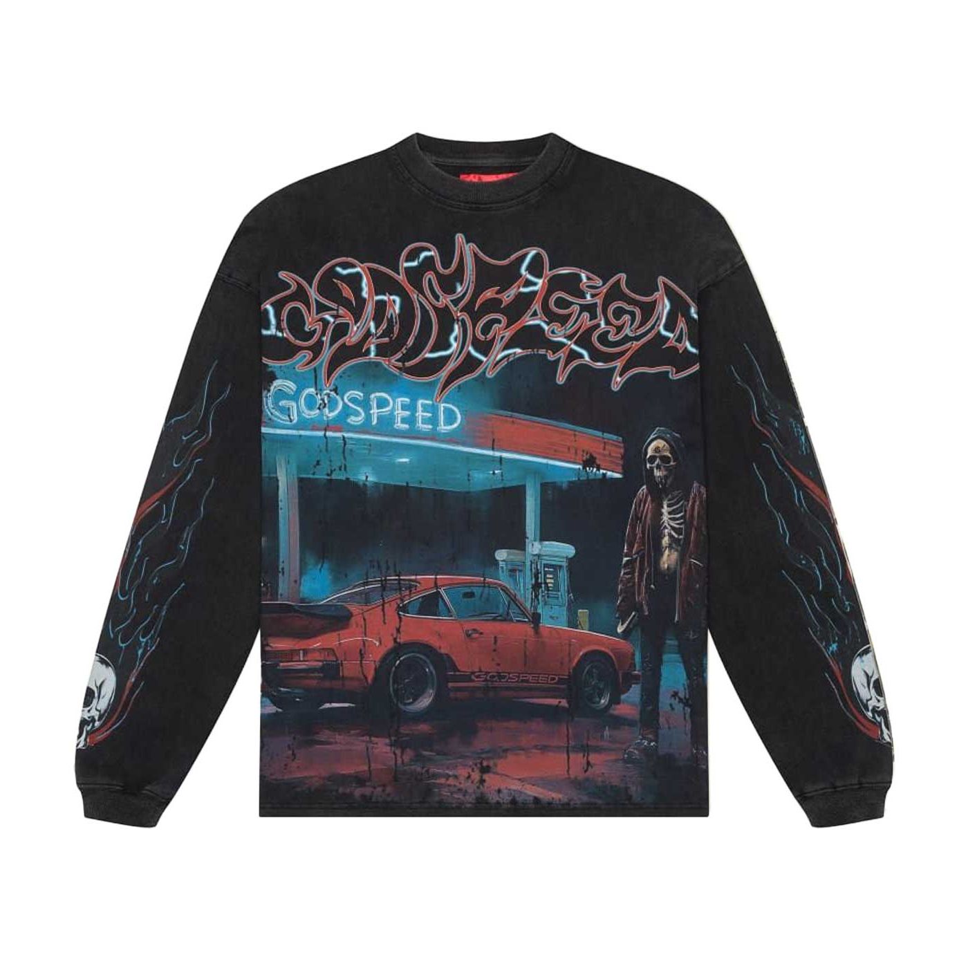 Godspeed Pitstop L/S Tee Washed Black – ReserveHollywood