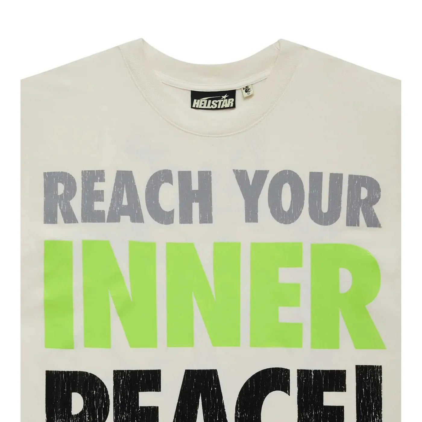 Hellstar Inner Peace Tee White/Green – ReservedHollywood