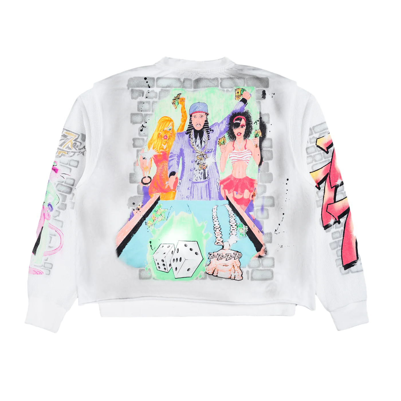 Triple Sevens Player L/S Tee White – ReservedHollywood
