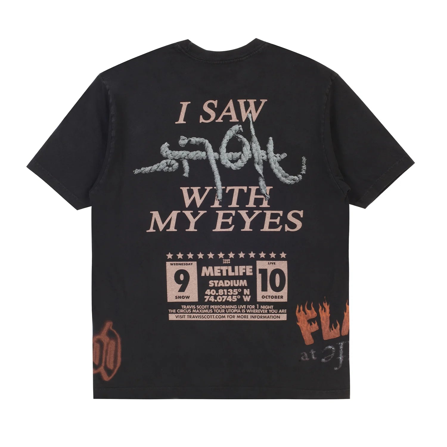 Travis Scott Metlife U Tee Black – ReservedHollywood